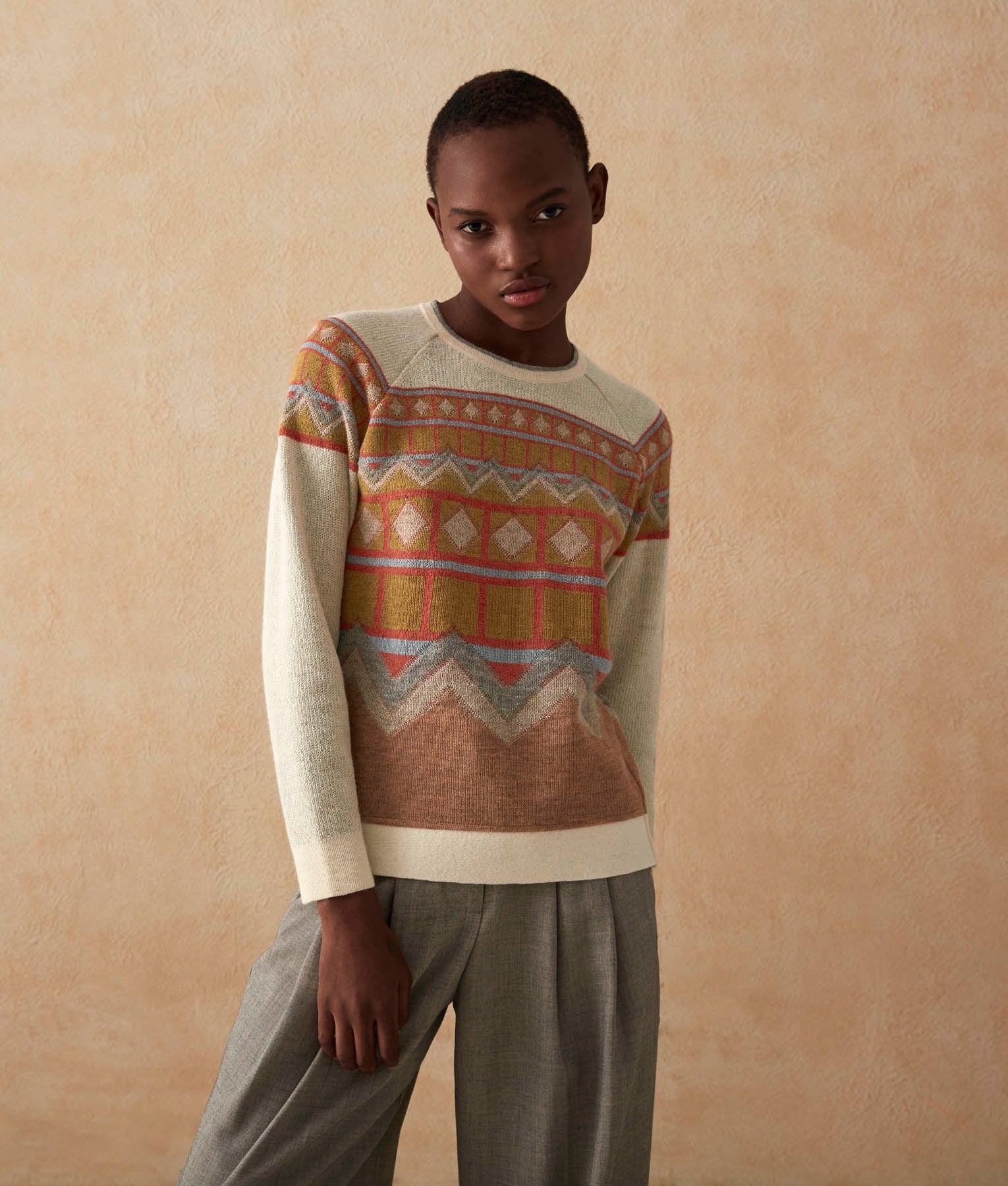 Traditional Jacquard Baby Alpaca Sweater – Sol Alpaca USA