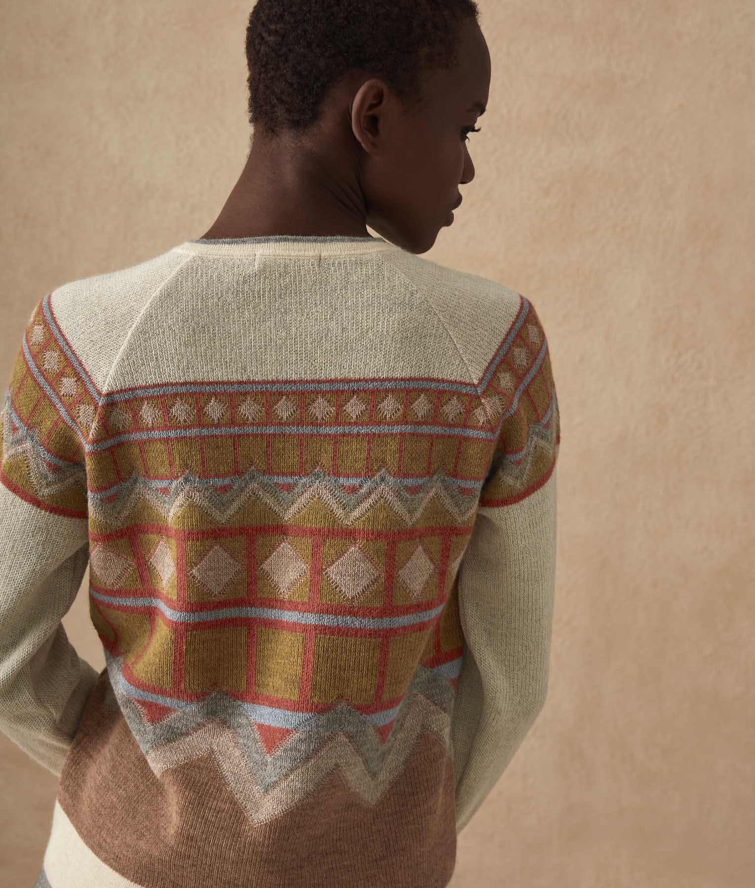 Traditional Jacquard Baby Alpaca Sweater – Sol Alpaca USA